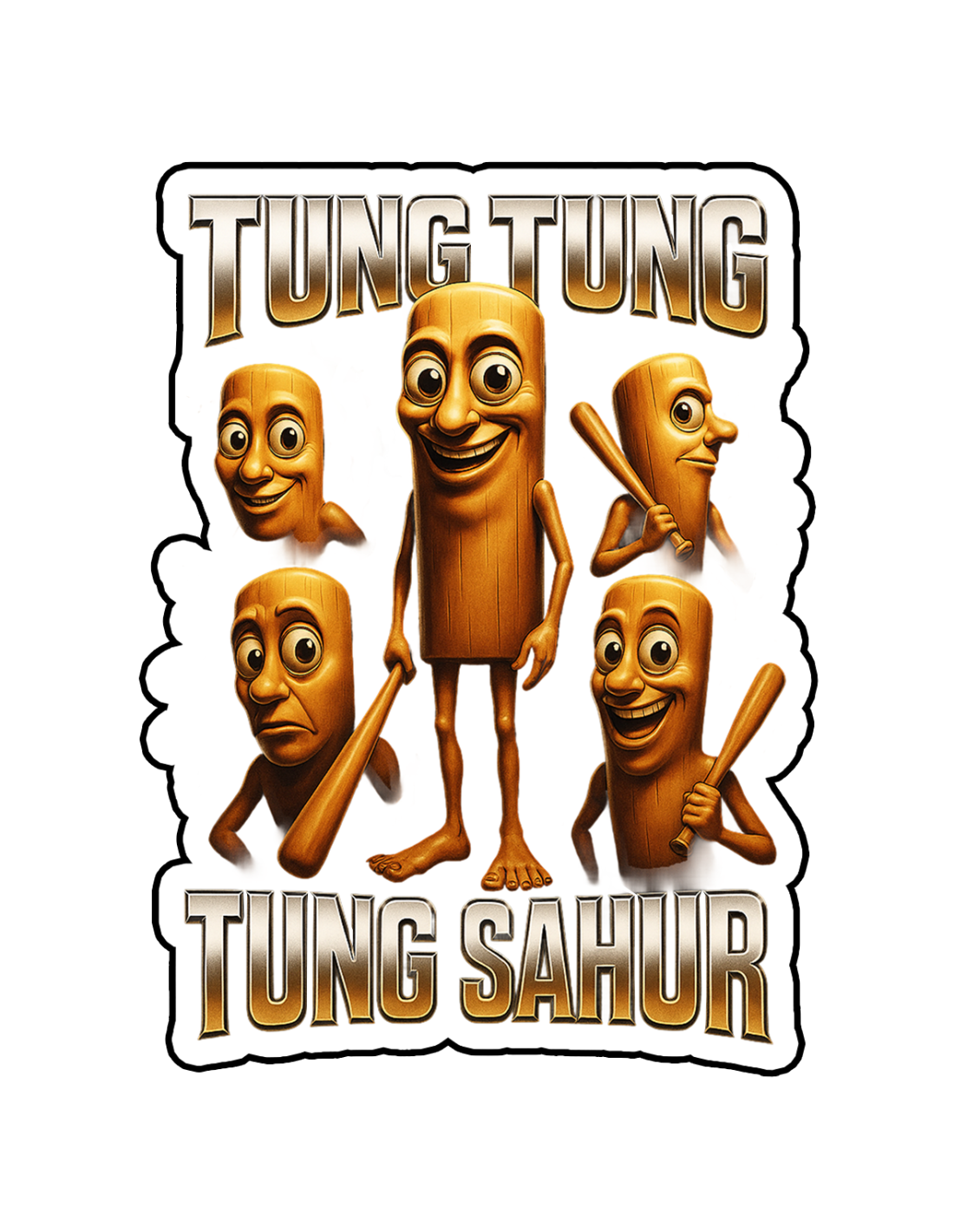 Sticker "Tung Tung Tung Sahur"